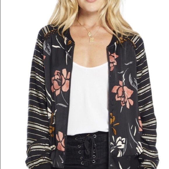 saltwater LUXE | Jackets & Coats | Saltwater Luxe Floral Bomber Jacket ...
